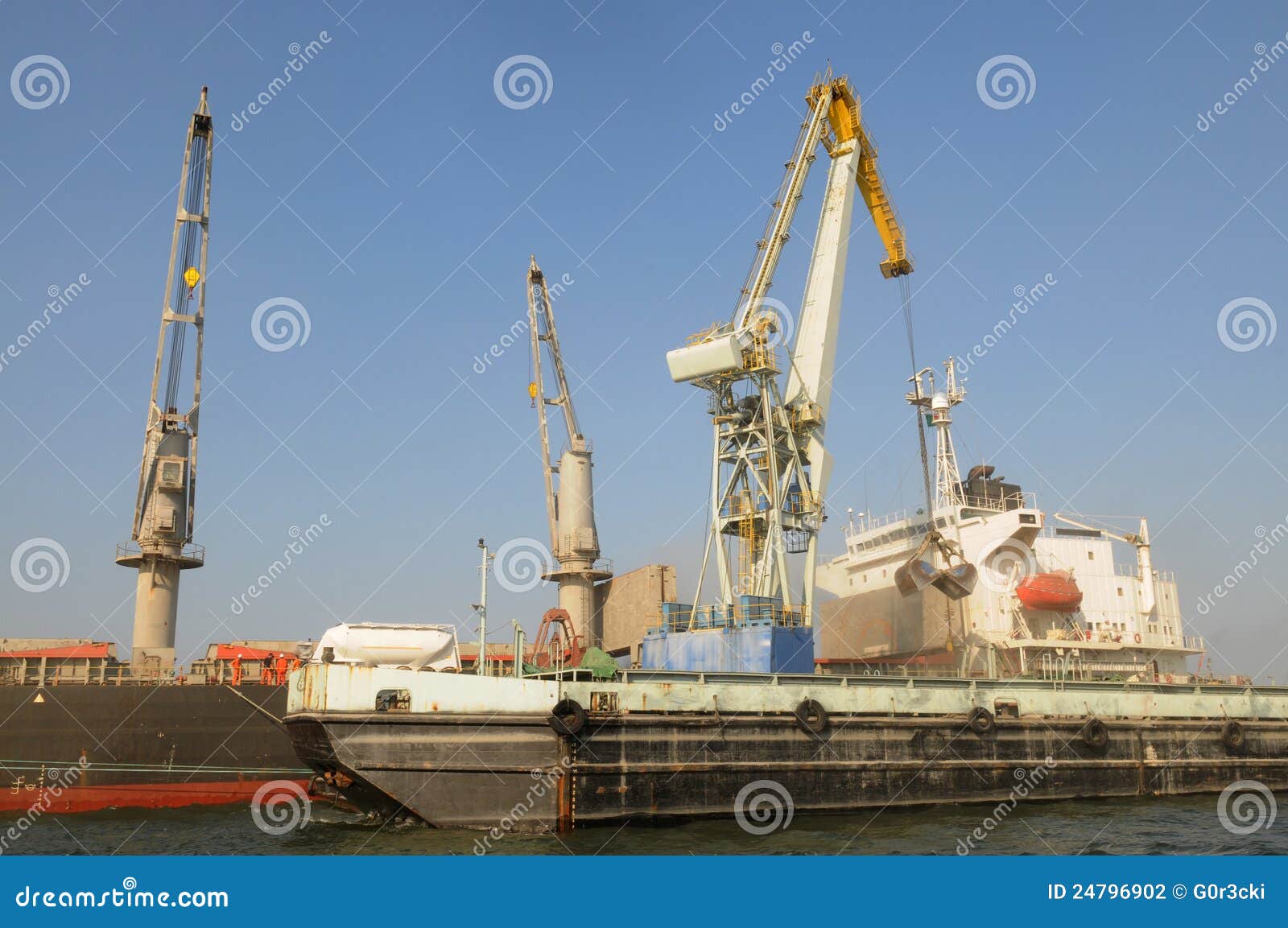 Loading Master Coil Steel Out Of Container Stock Photography ...