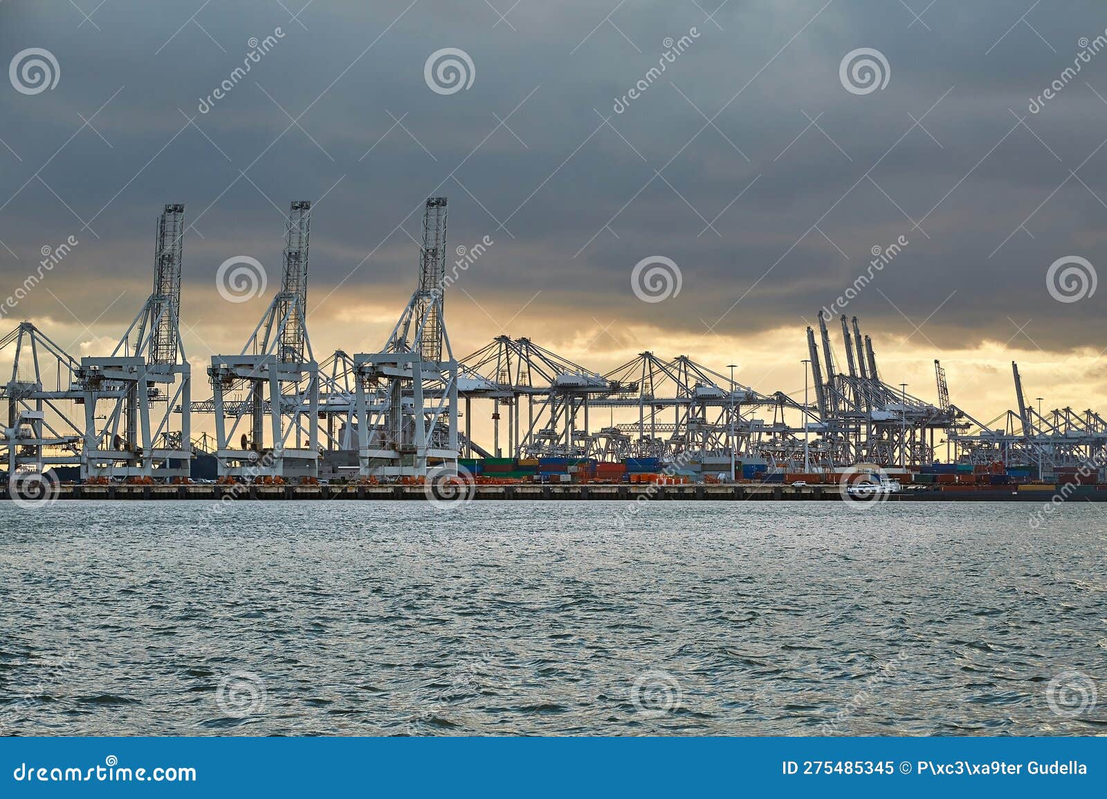 Container Dock in Rotterdam Stock Image - Image of transport, port ...