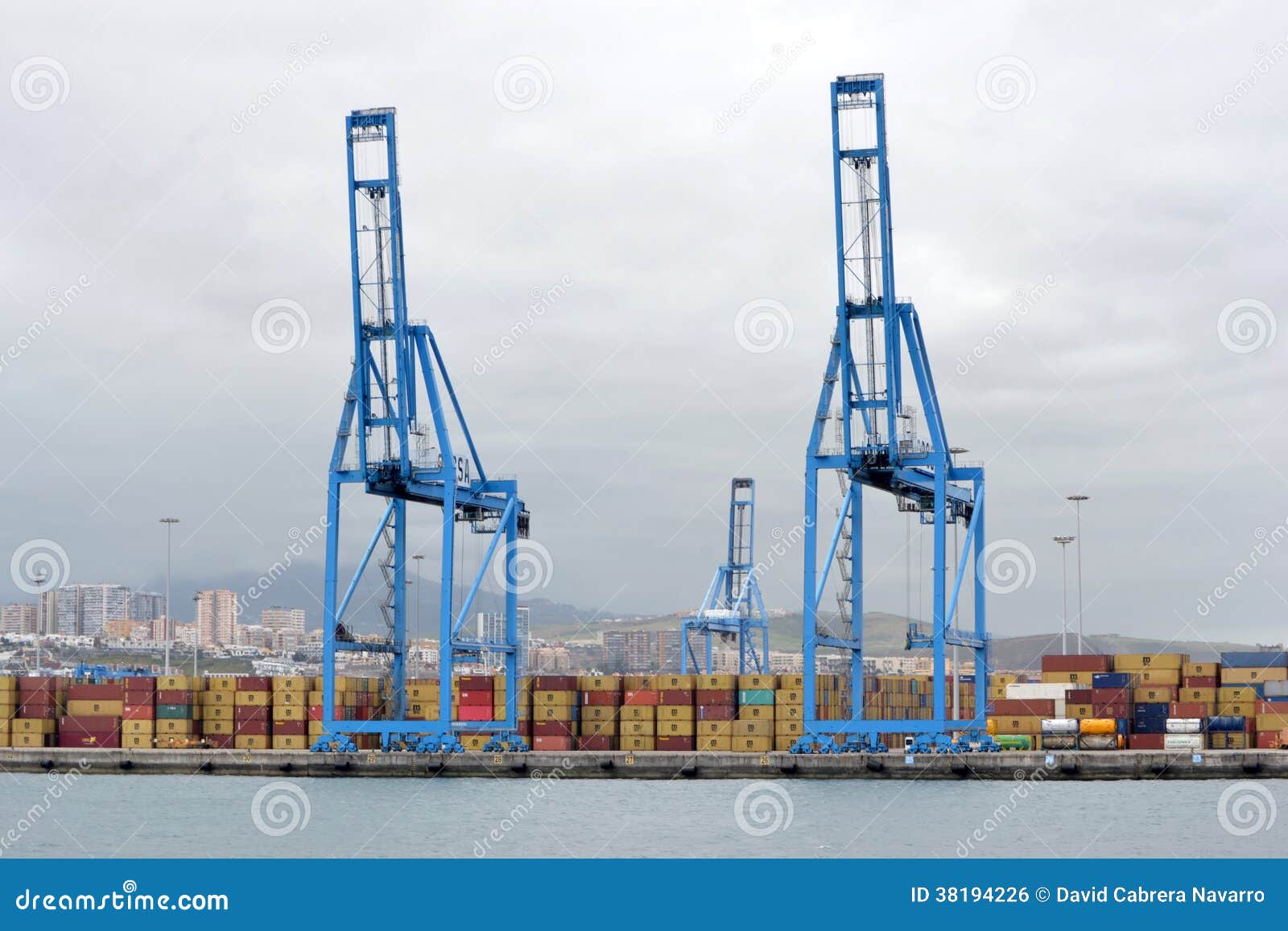Cranes and Containers on the Dock Editorial Photo - Image of crane ...