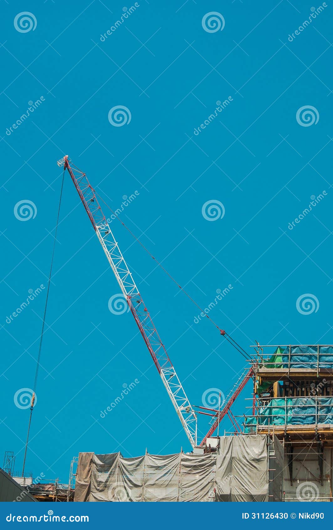 Cranes and Levers for Contruction Work in City Stock Photo - Image of ...