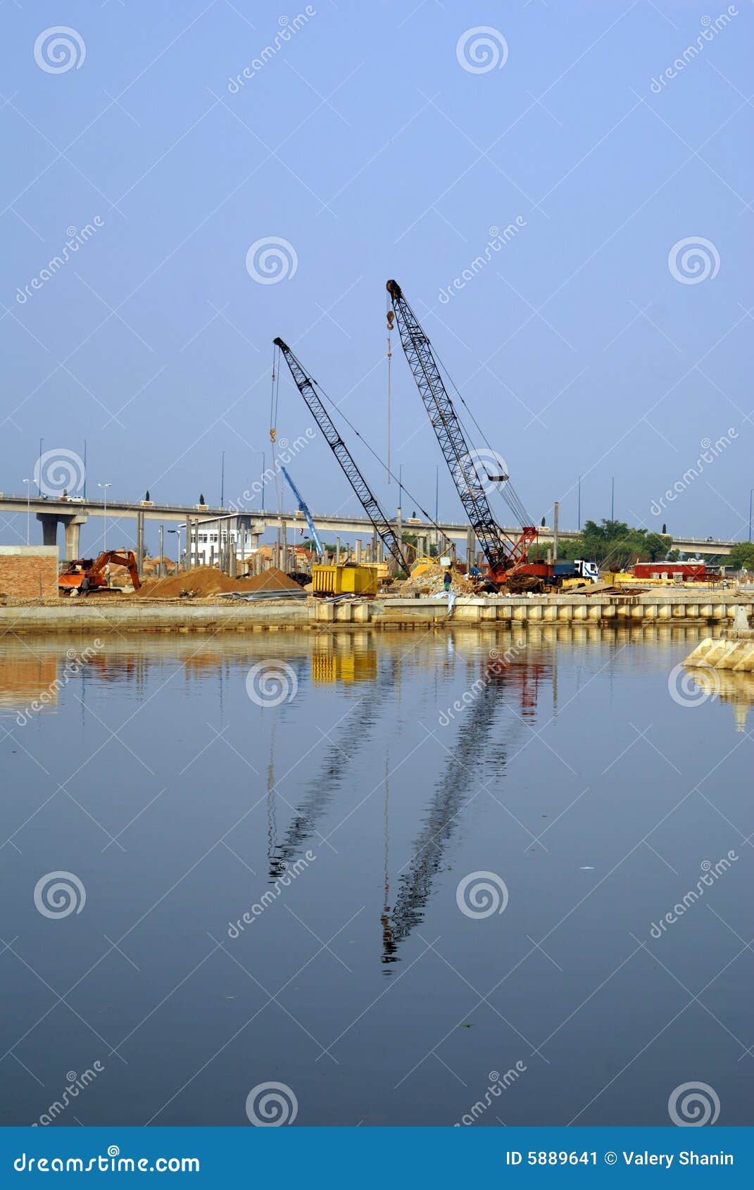 Cranes on the river stock image. Image of malaysian, malaysia - 5889641