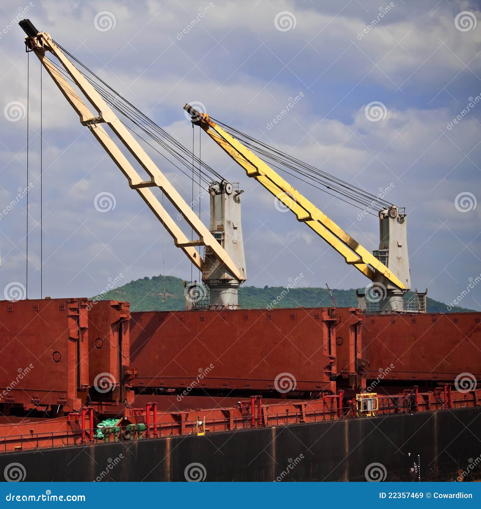 Cranes on a Ship Building Site Stock Image - Image of crane, pier: 22357469