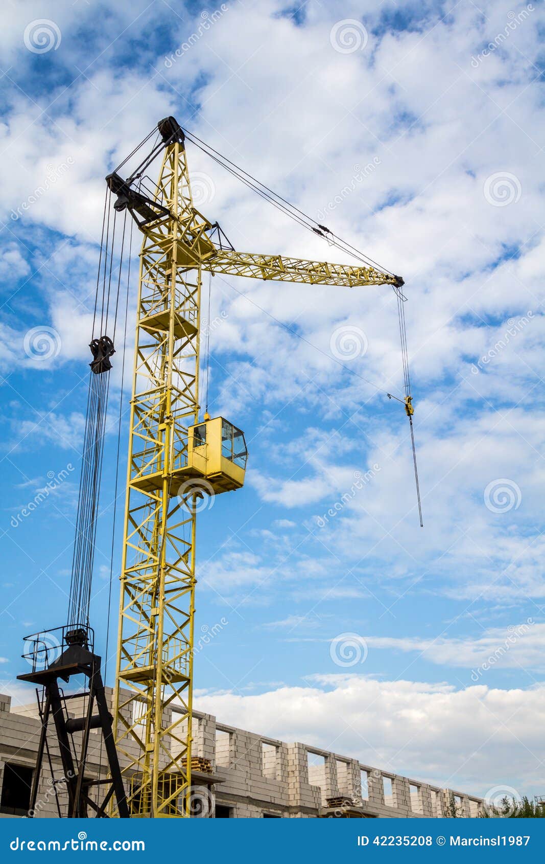 Cranes side stock photo. Image of machinery, interior - 42235208