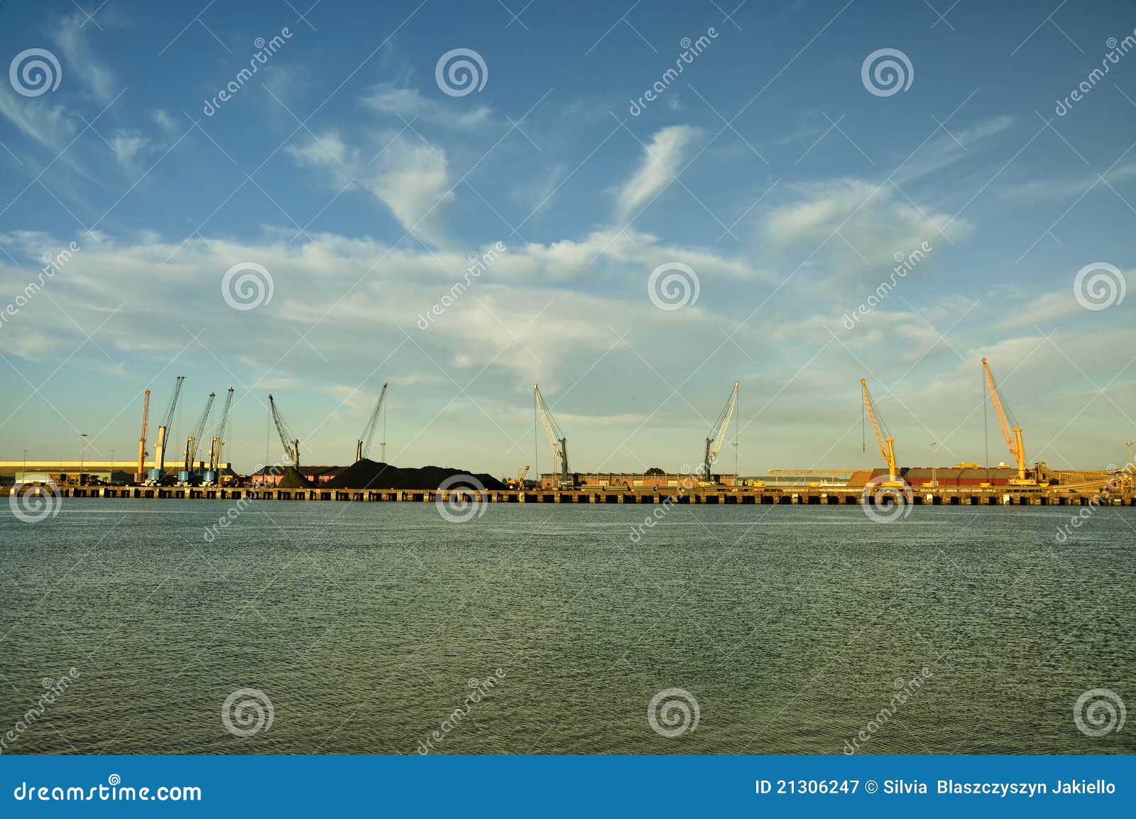 Cranes Working in Port of Huelva Stock Image - Image of dock, quay ...