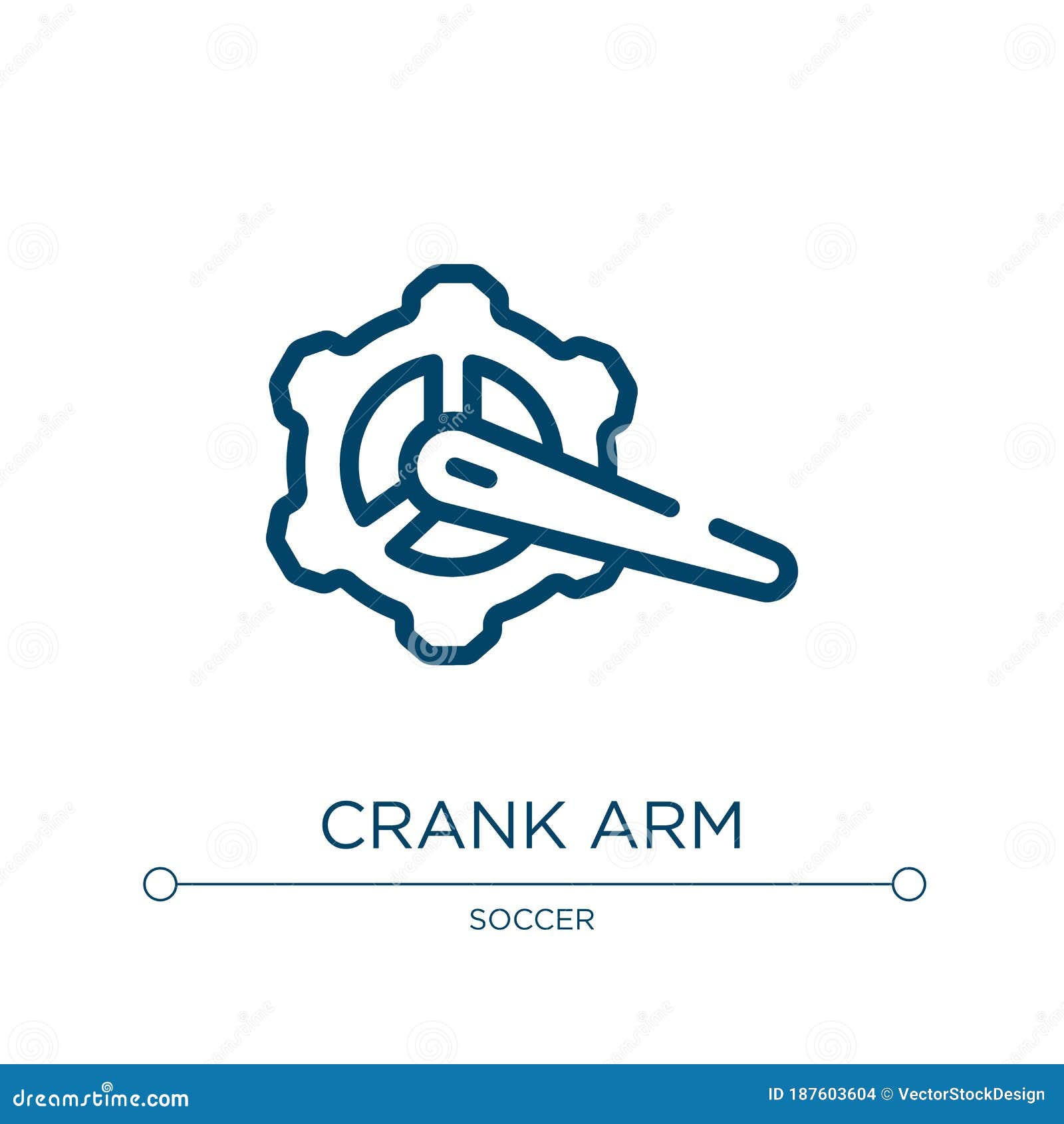 Crank Arm Icon. Linear Vector Illustration from Bicycle Collection ...