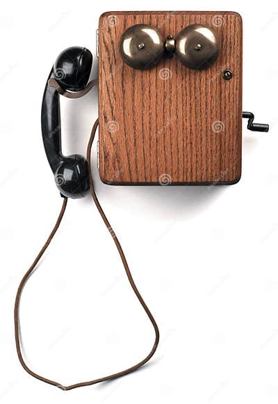 Crank telephone stock photo. Image of wooden, antique, phone - 968960