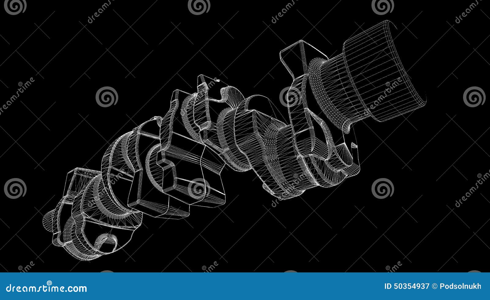 Crankshaft stock illustration. Illustration of shaft - 50354937