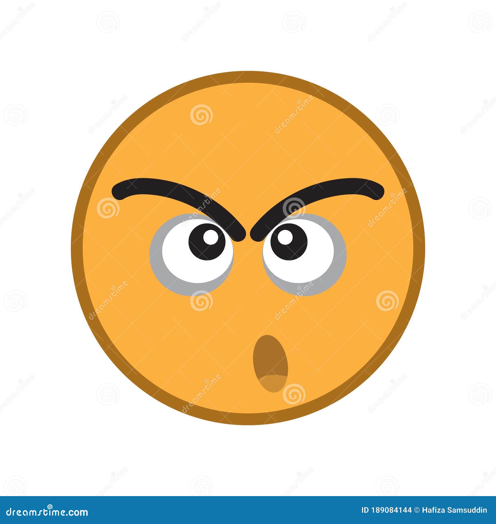 Cranky Emoticon. Vector Illustration Decorative Design Stock Vector ...
