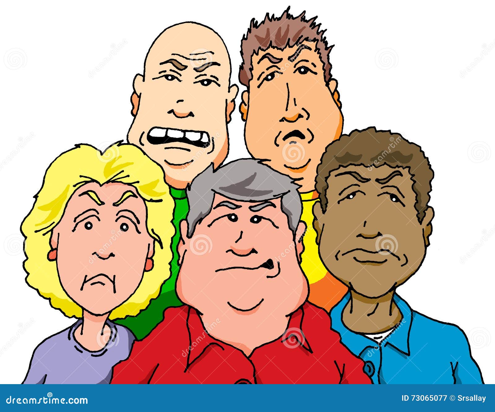 Cranky People stock vector. Illustration of people, frown - 73065077