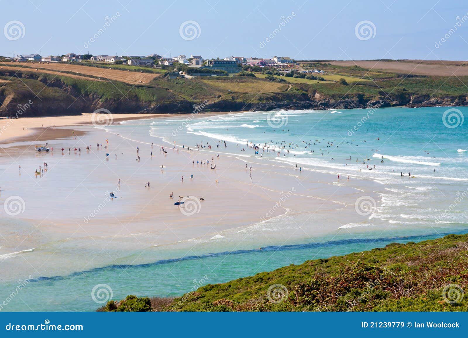 Crantock Beach stock image. Image of cornish, travel - 21239779