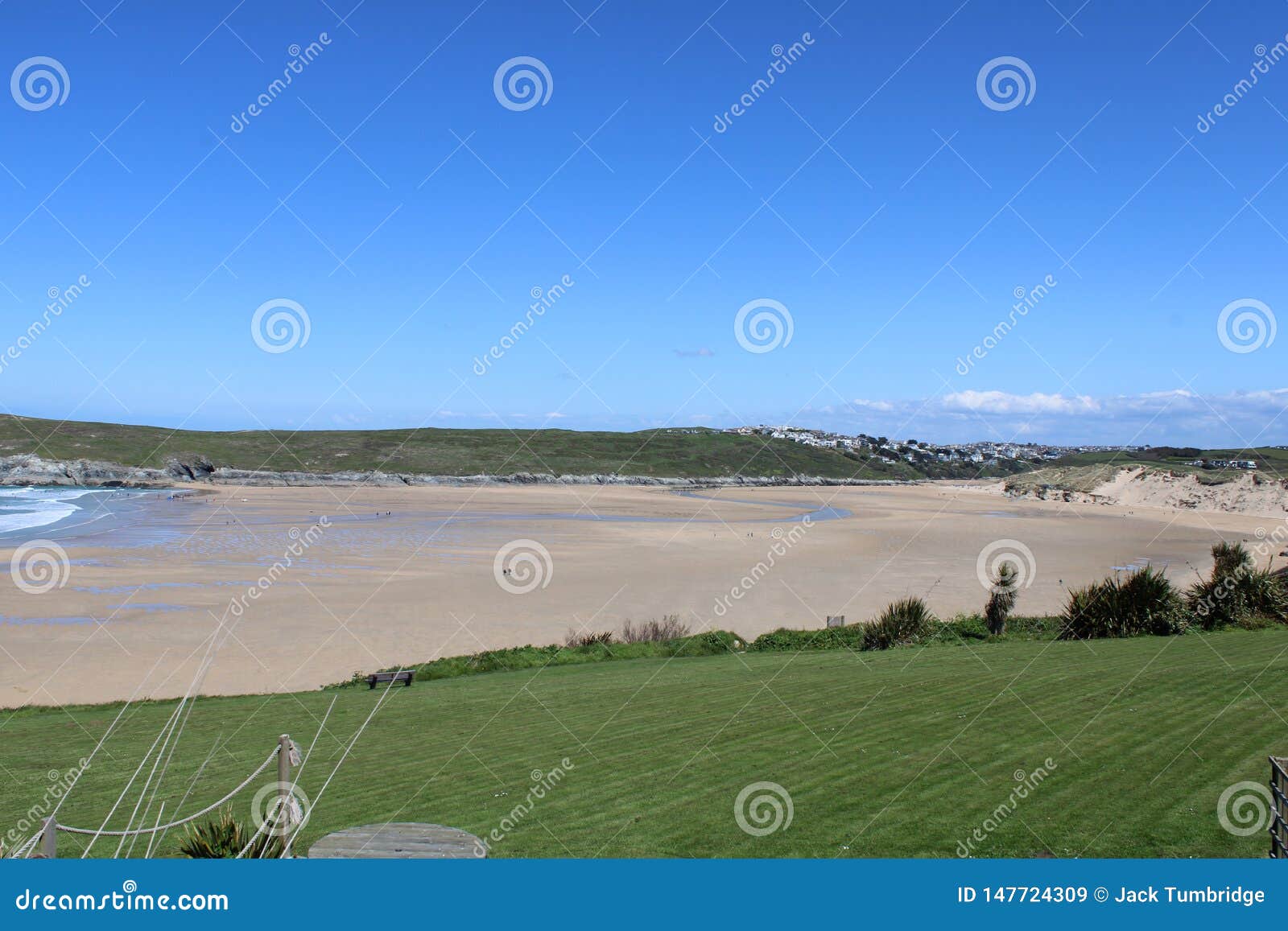 Crantock Beach & Bay, Cornwall Stock Image - Image of beauty, island ...