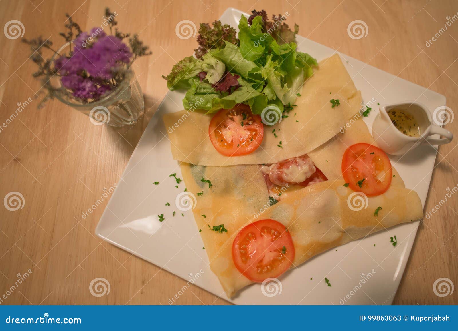 Crape food stock image. Image of breakfast, stacked, hotcakes - 99863063