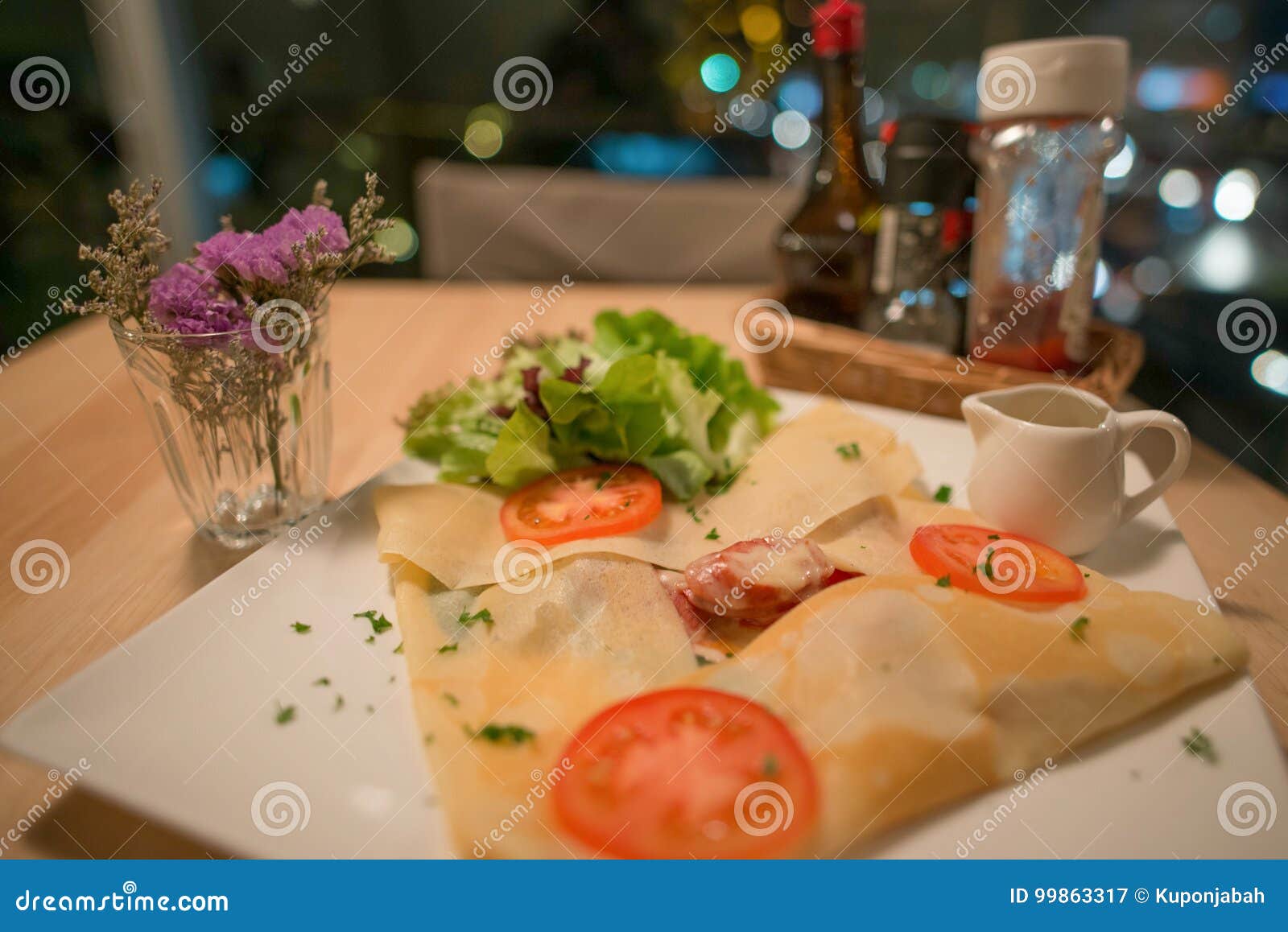 Crape food stock image. Image of onion, pancakes, meal - 99863317