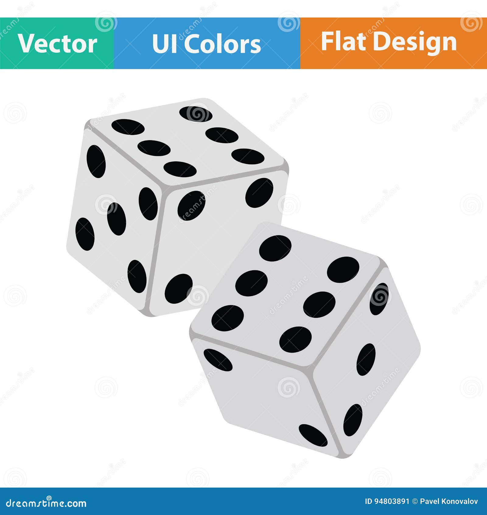 Craps dice icon stock vector. Illustration of play, chance - 94803891
