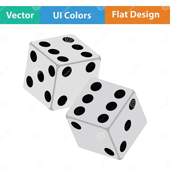 Craps dice icon stock vector. Illustration of play, chance - 94803891