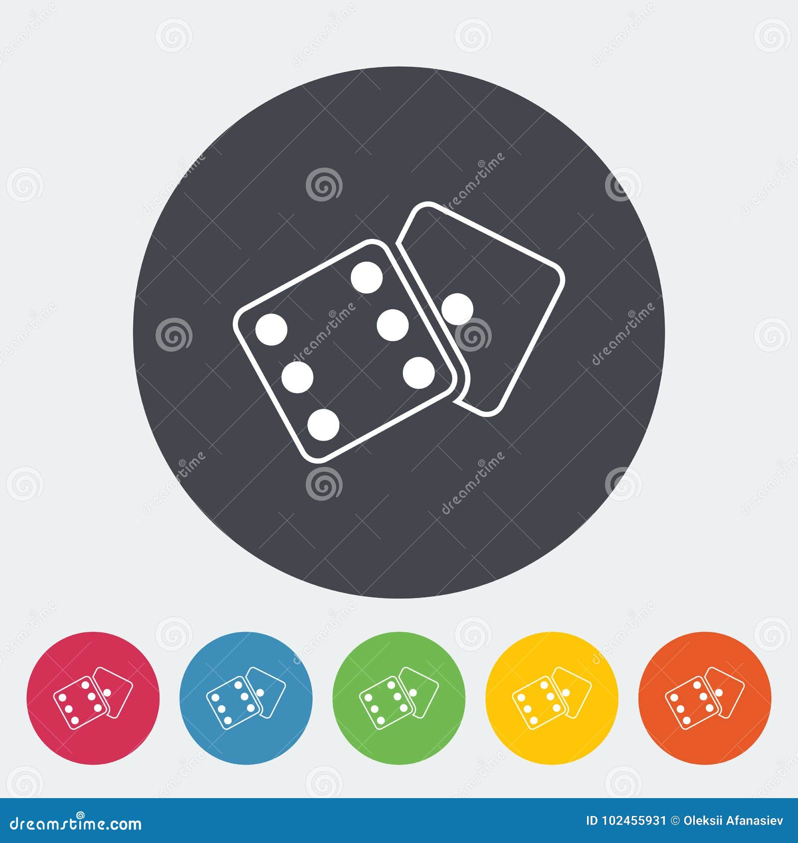 Craps icon stock vector. Illustration of luck, black - 102455931
