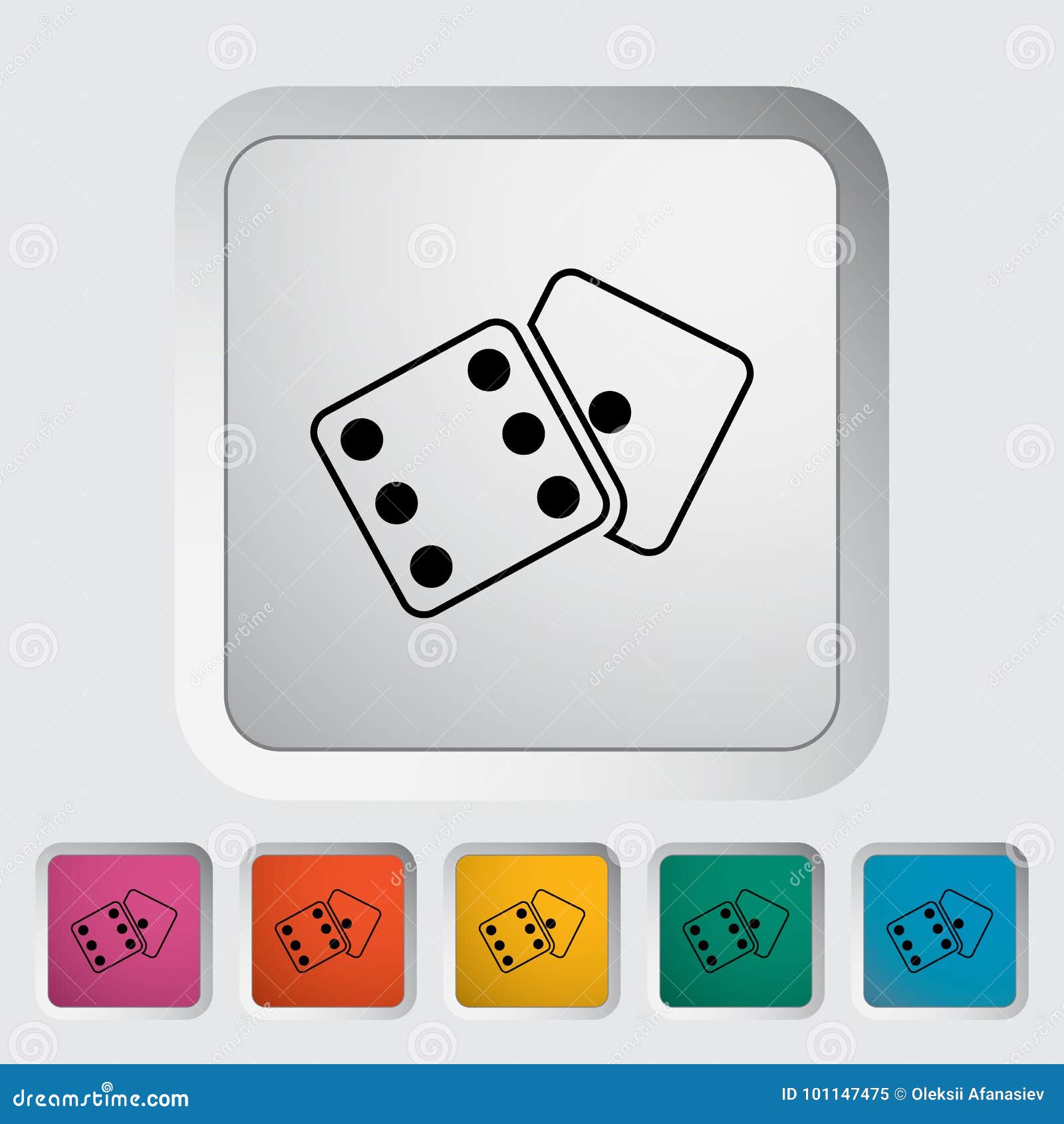 Craps icon stock vector. Illustration of cast, flat - 101147475