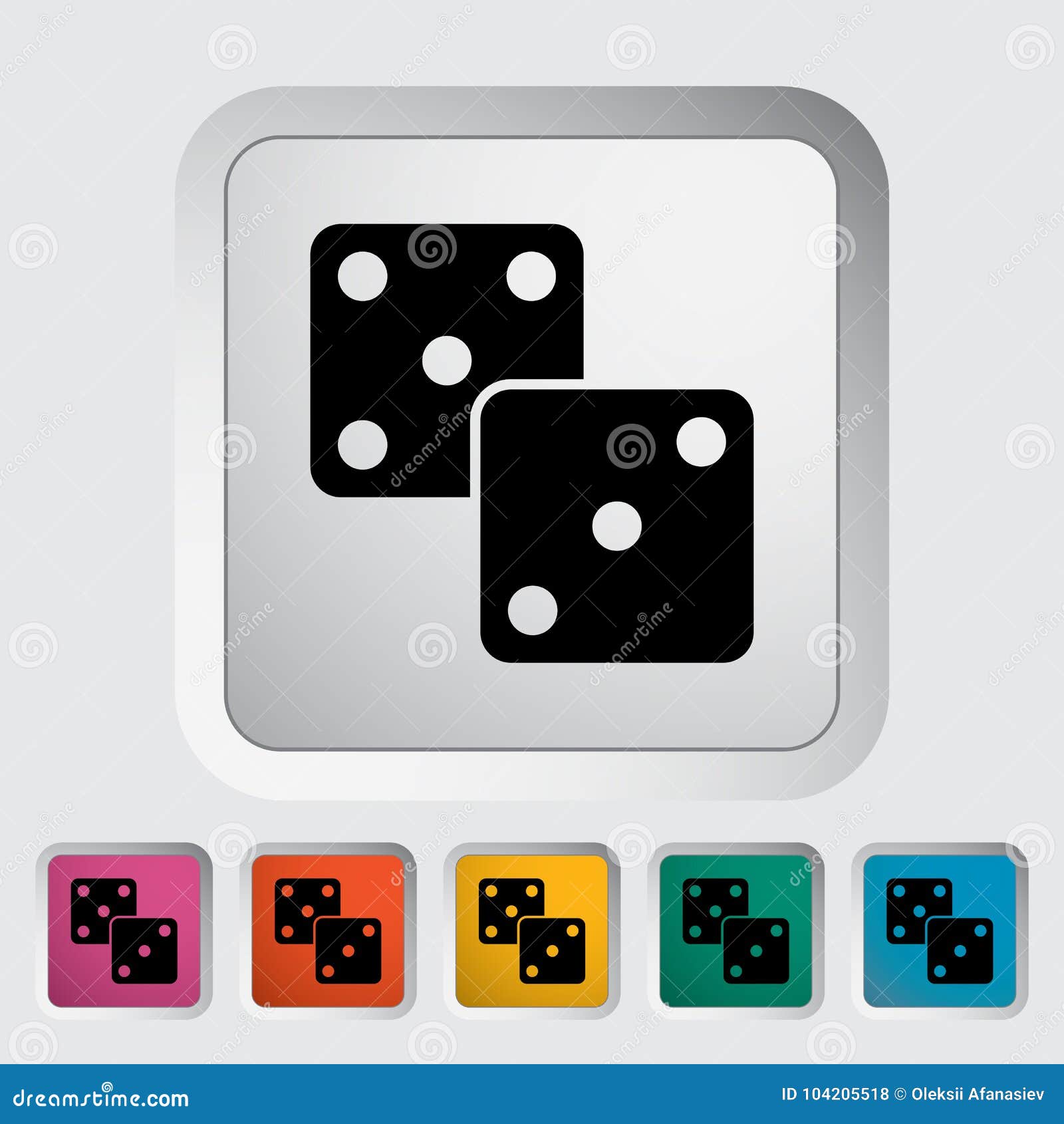 Craps icon stock vector. Illustration of color, dice - 104205518