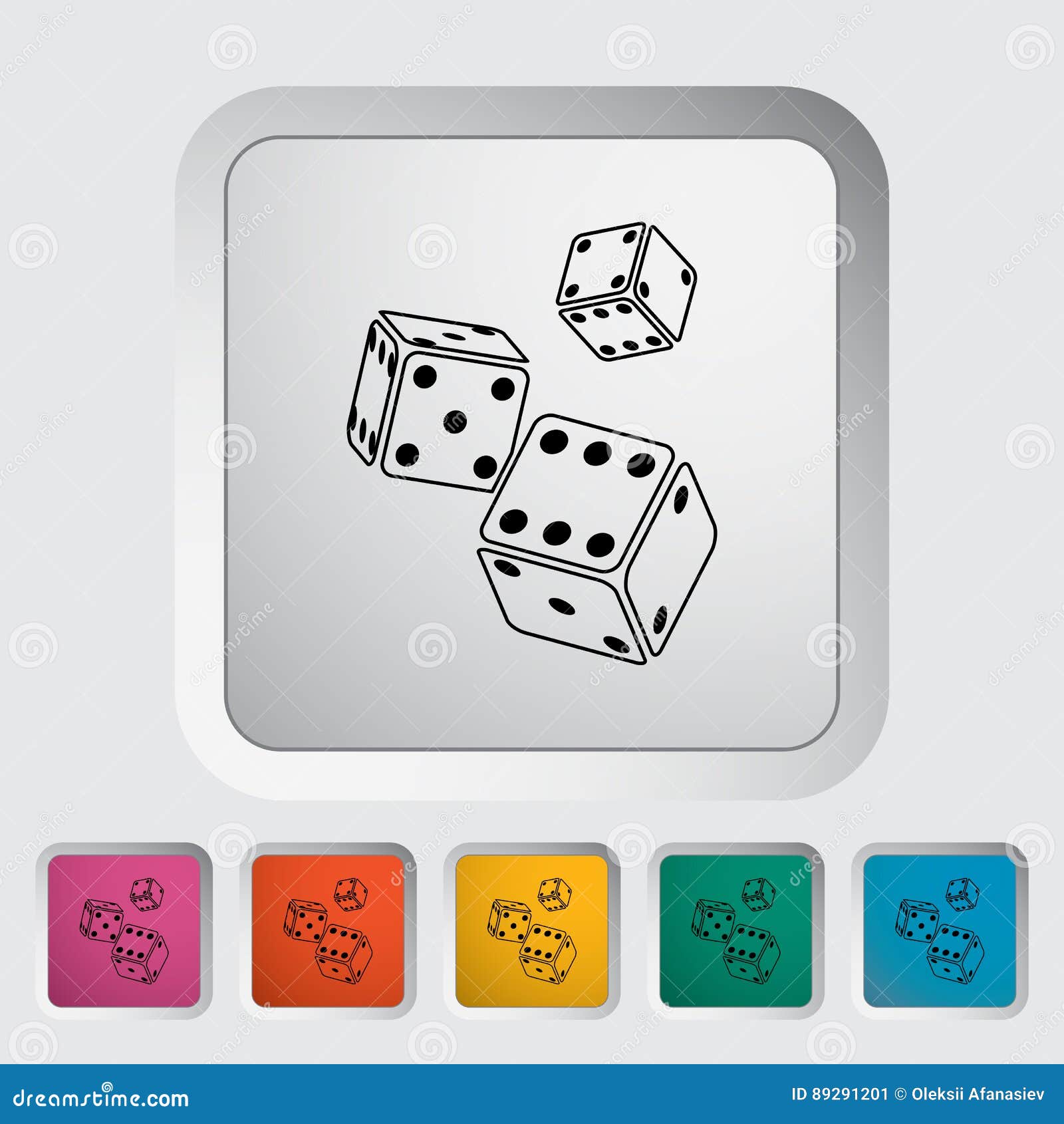 Craps icon stock vector. Illustration of icon, flat, number - 89291201