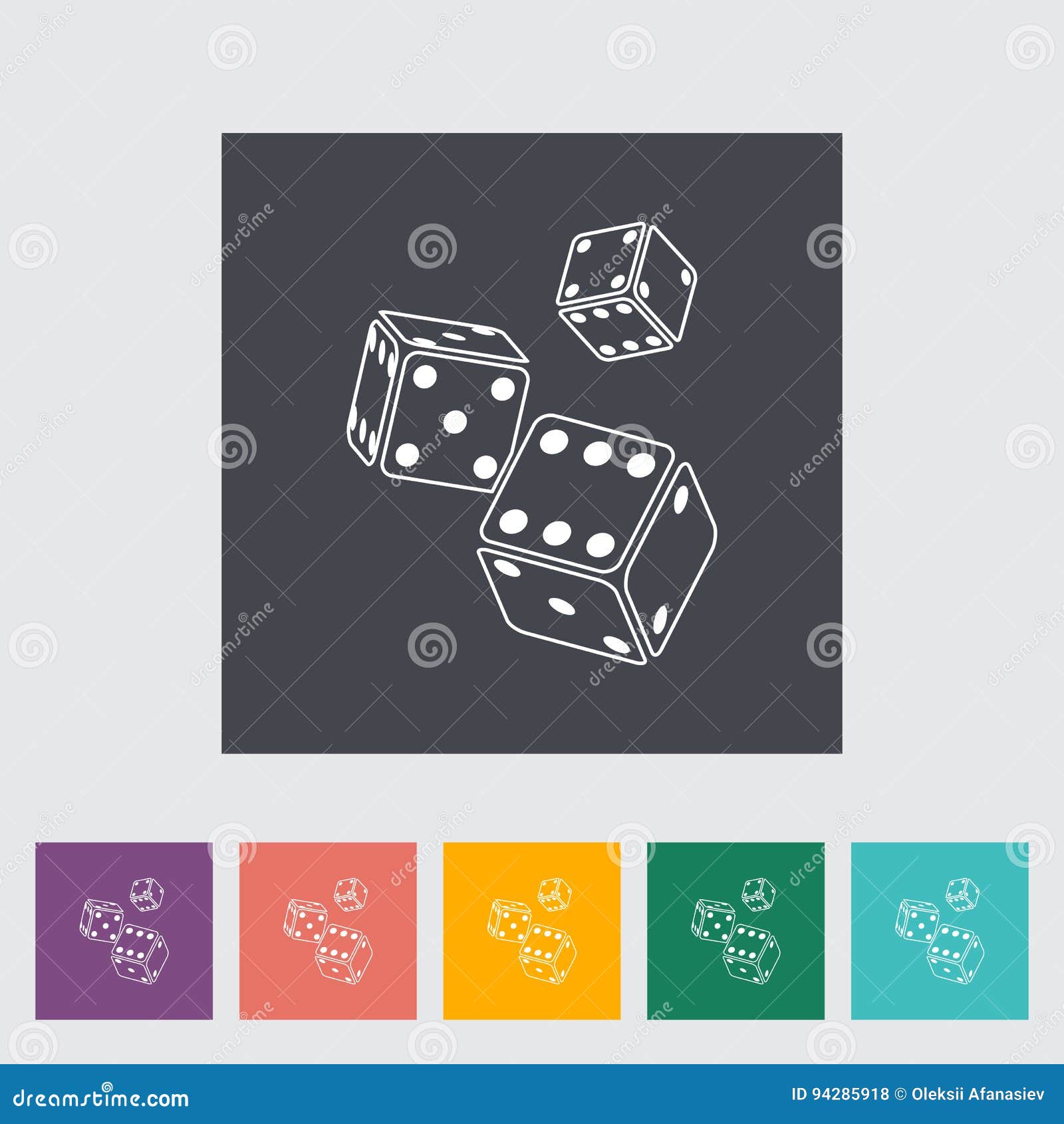 Craps icon stock vector. Illustration of luck, cast, icon - 94285918