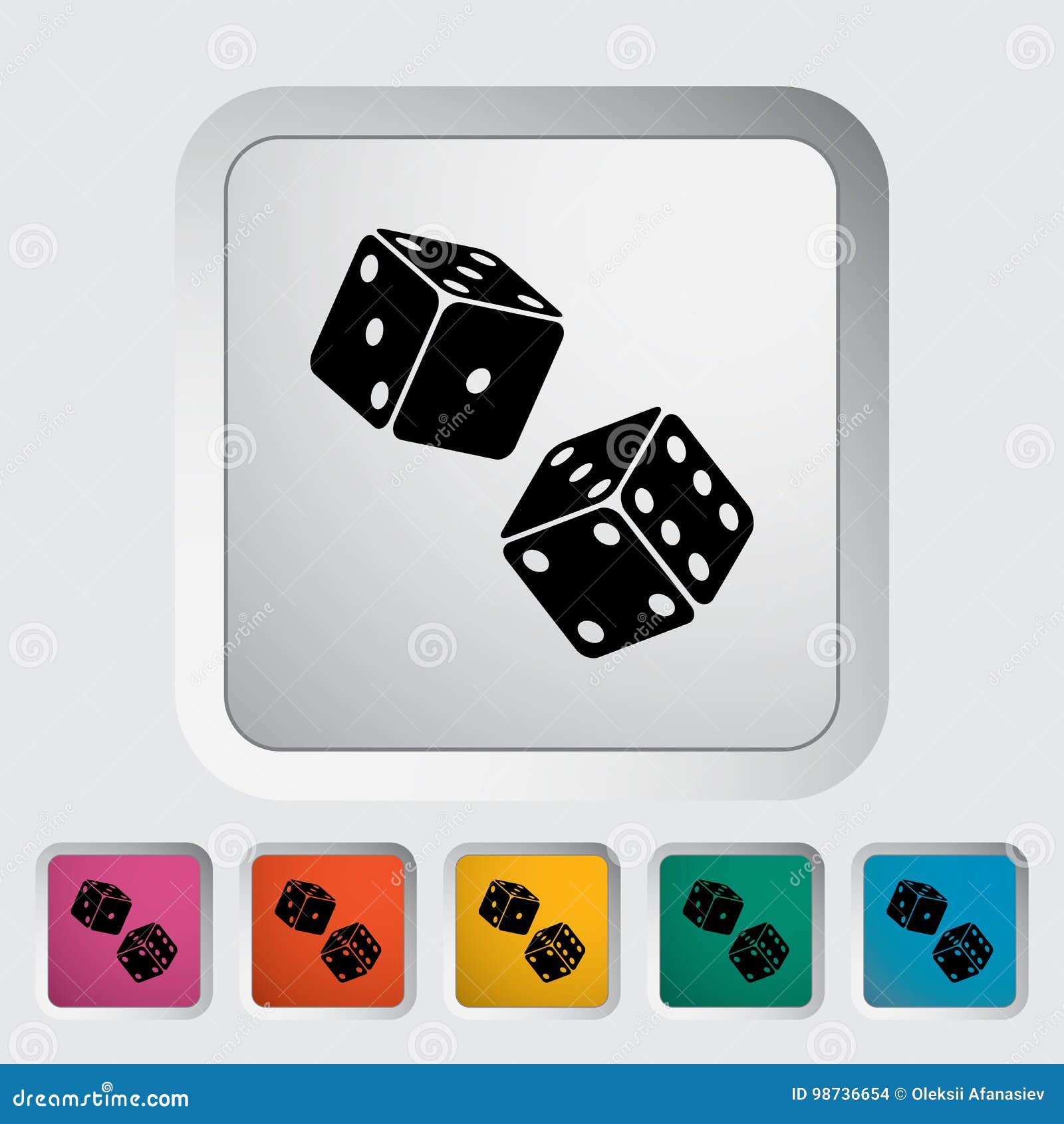 Craps icon stock vector. Illustration of color, bunco - 98736654