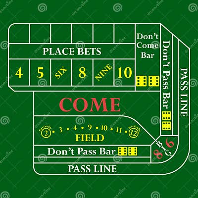 Craps Table Icon stock vector. Illustration of colors - 60369829