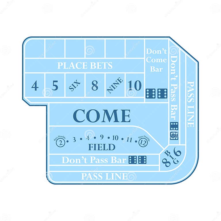 Craps Table Icon stock vector. Illustration of money - 161448618
