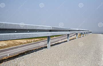 Crash barrier and road stock image. Image of protective - 15775223