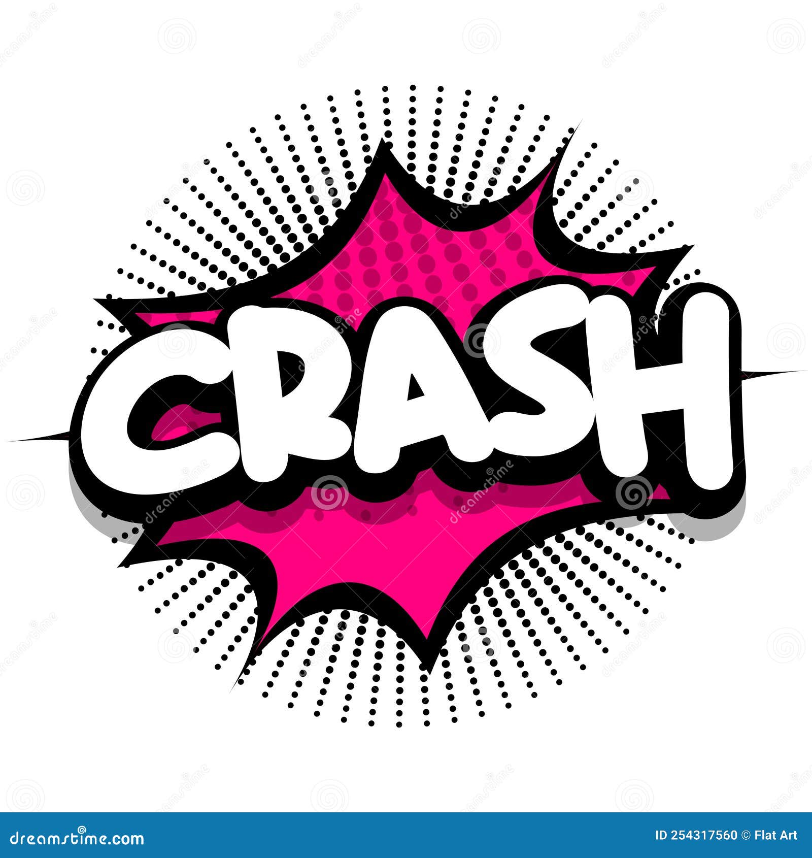 Crash Comic Book Explosion Bubble Vector Illustration Stock Vector ...