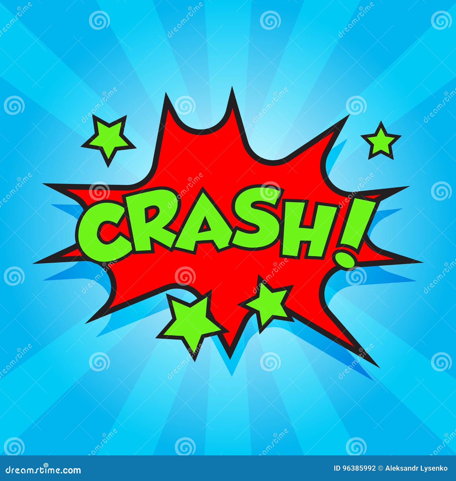 Crash Comic Sound Effects. Sound Bubble Speech with Word and Com Stock ...
