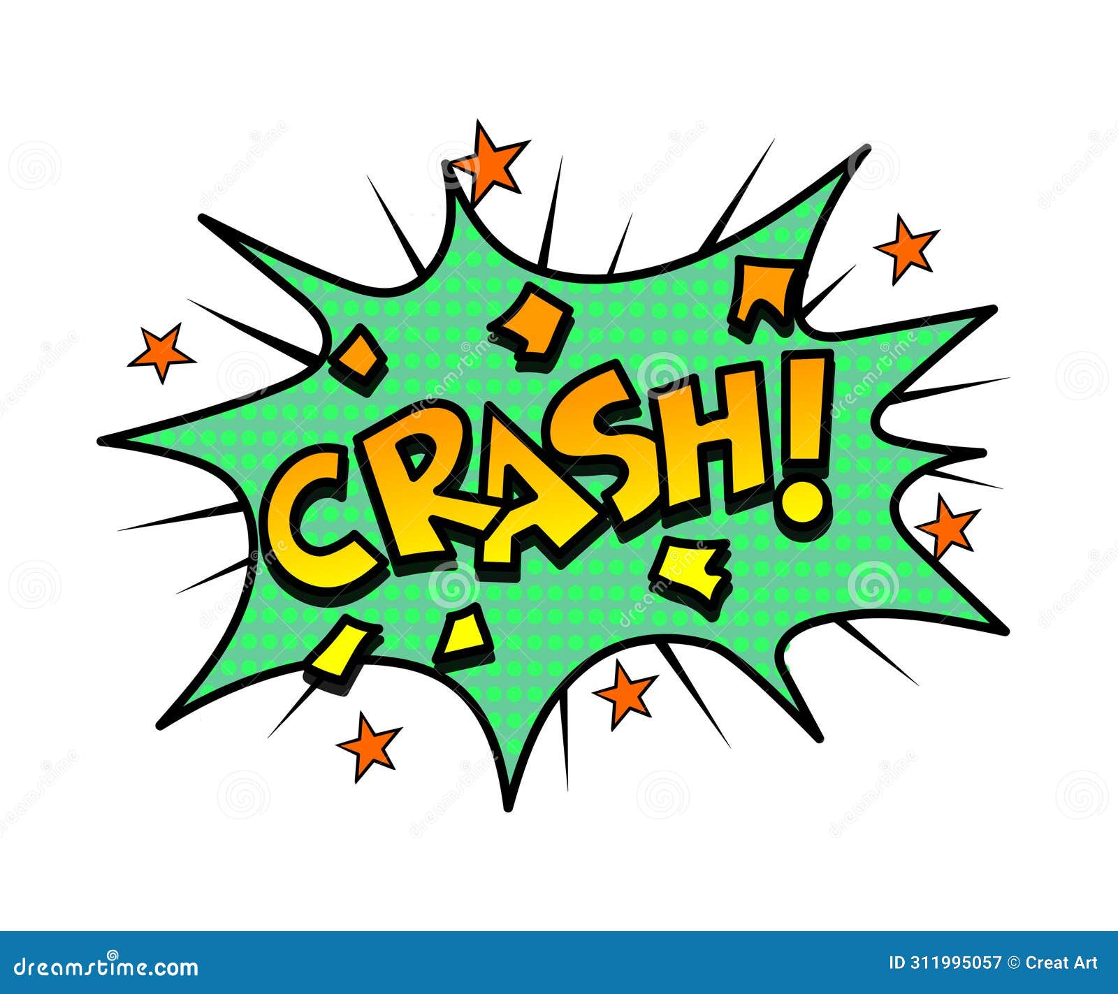 Crash Comic Sounds Effect Background Sound Burst Stock Vector ...