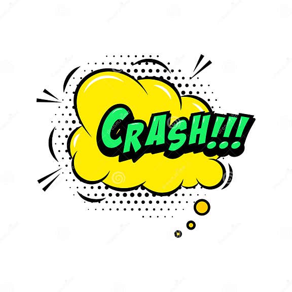 CRASH!!! Comic Style Phrase with Speech Bubble. Stock Vector ...