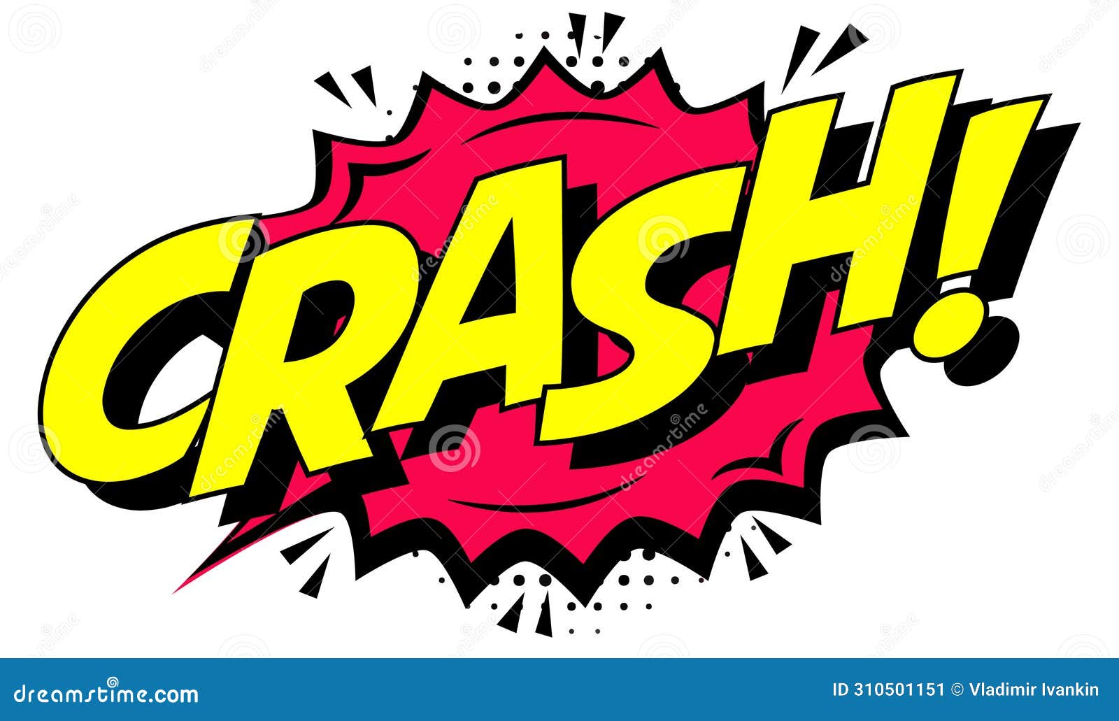 CRASH Comic Text Colorful Style Stock Vector - Illustration of action ...