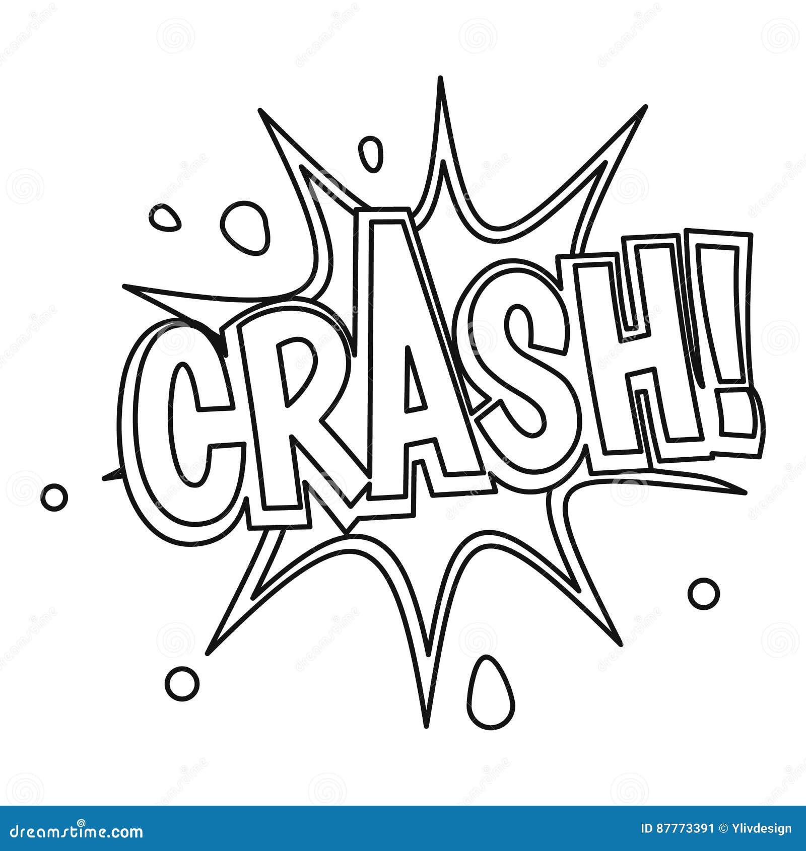 Crash, Explosion Bubble Icon, Outline Style Stock Vector - Illustration ...