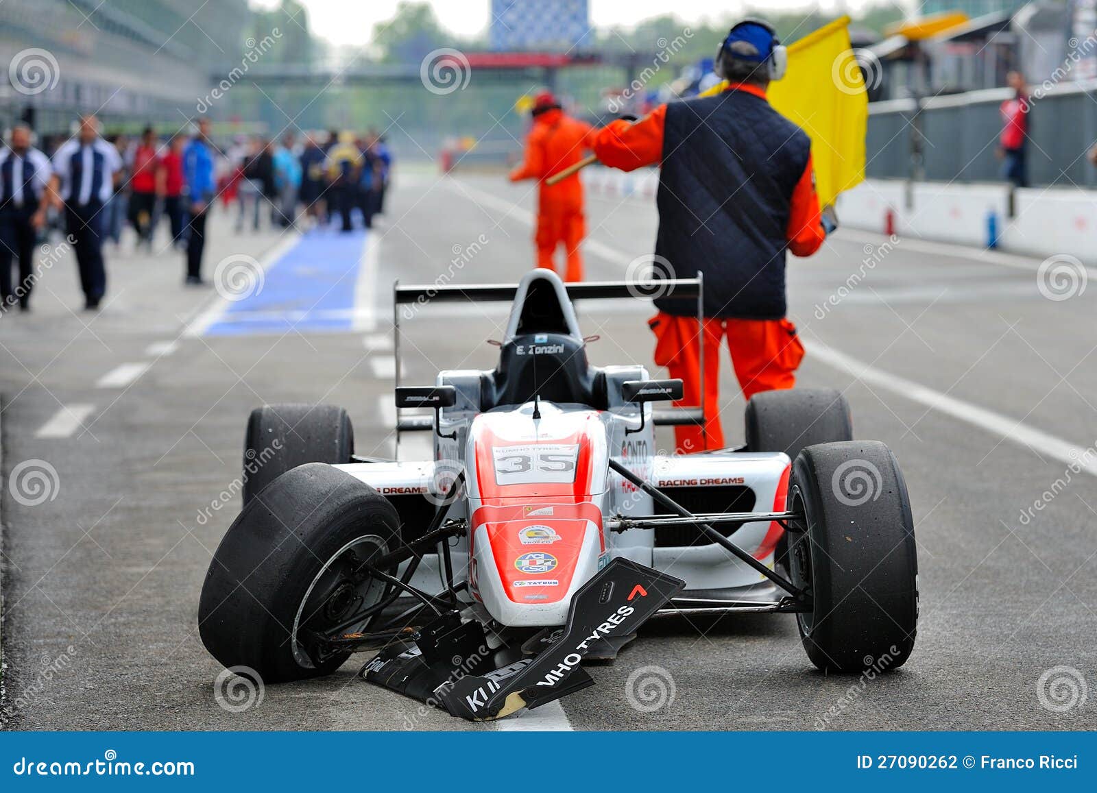 Crash in Formula Abarth in Monza Race Track Editorial Photography ...