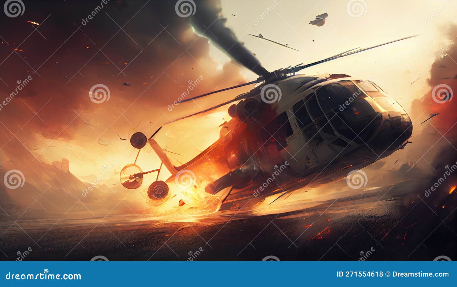 Crash of helicopter stock illustration. Illustration of soldiers ...