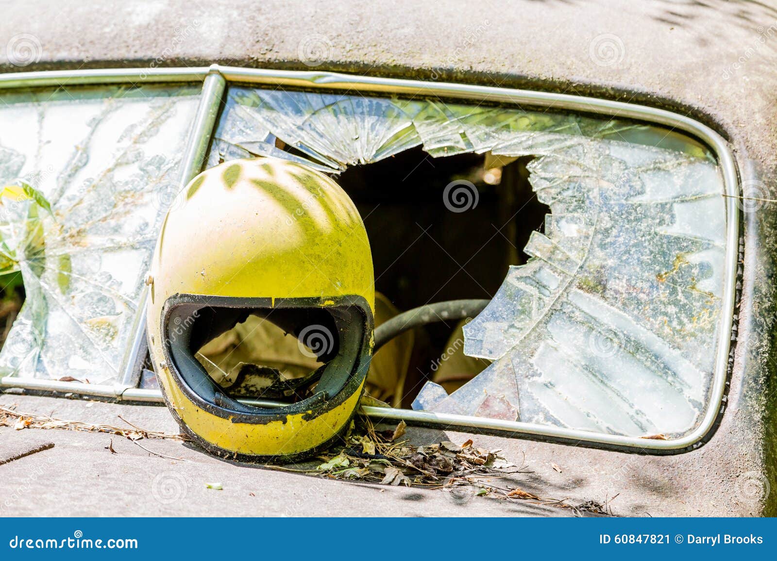Crash Helmet stock image. Image of rustic, vintage, junkyard - 60847821