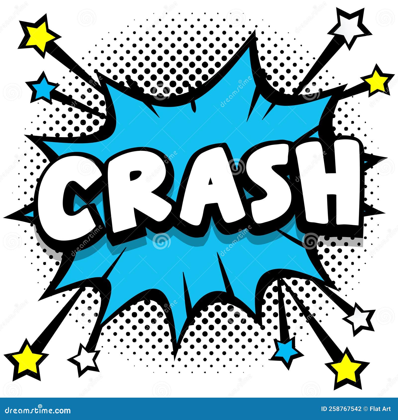 Crash Pop Art Comic Speech Bubbles Book Sound Effects Stock Vector ...