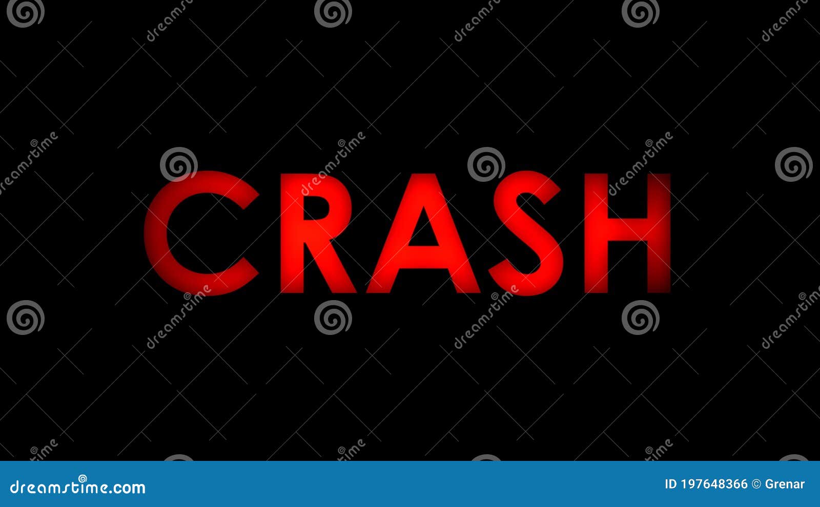 Crash red message text stock illustration. Illustration of emergency ...