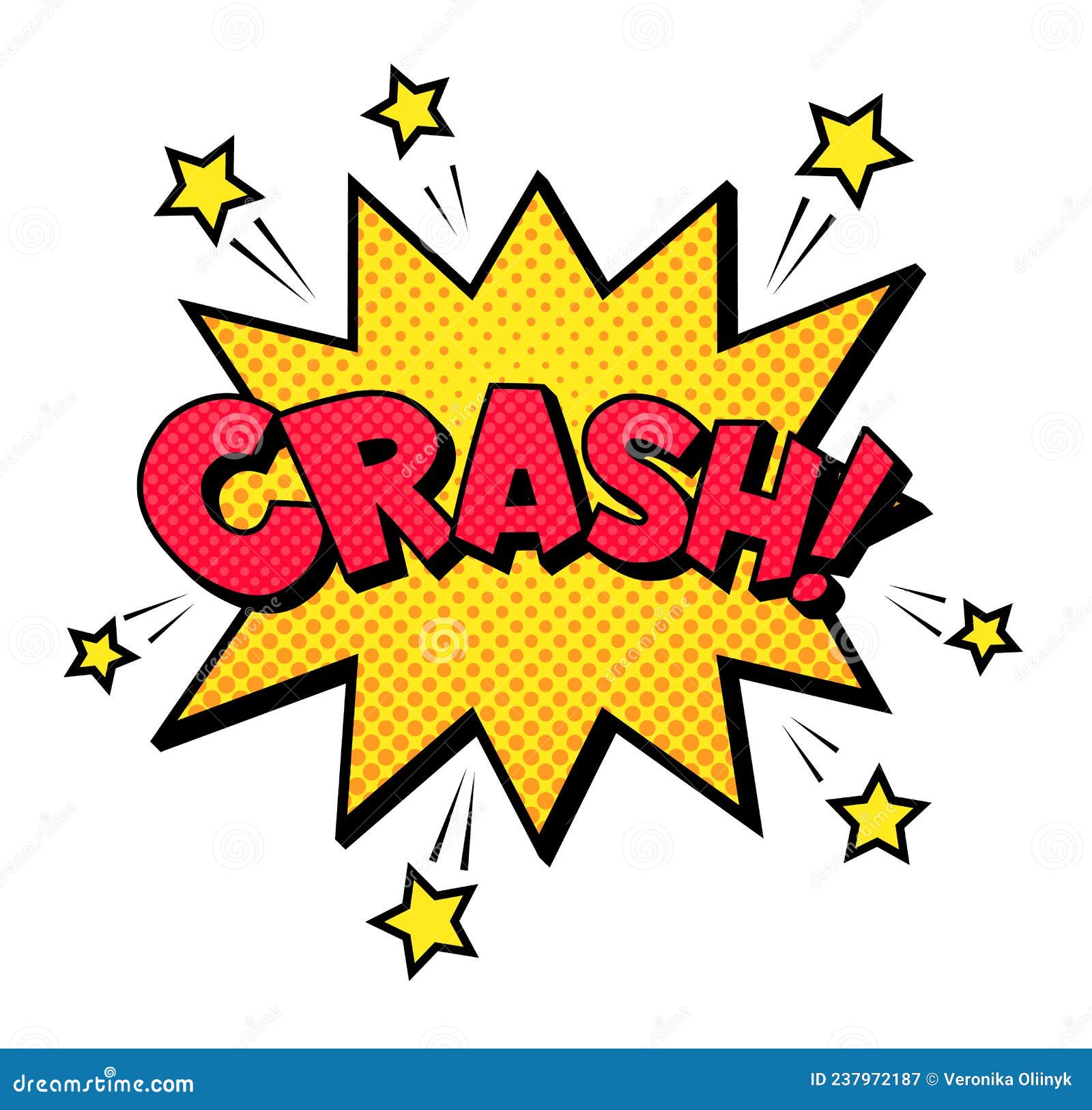 Crash Sound Cloud for Design Comics Page Stock Vector - Illustration of ...