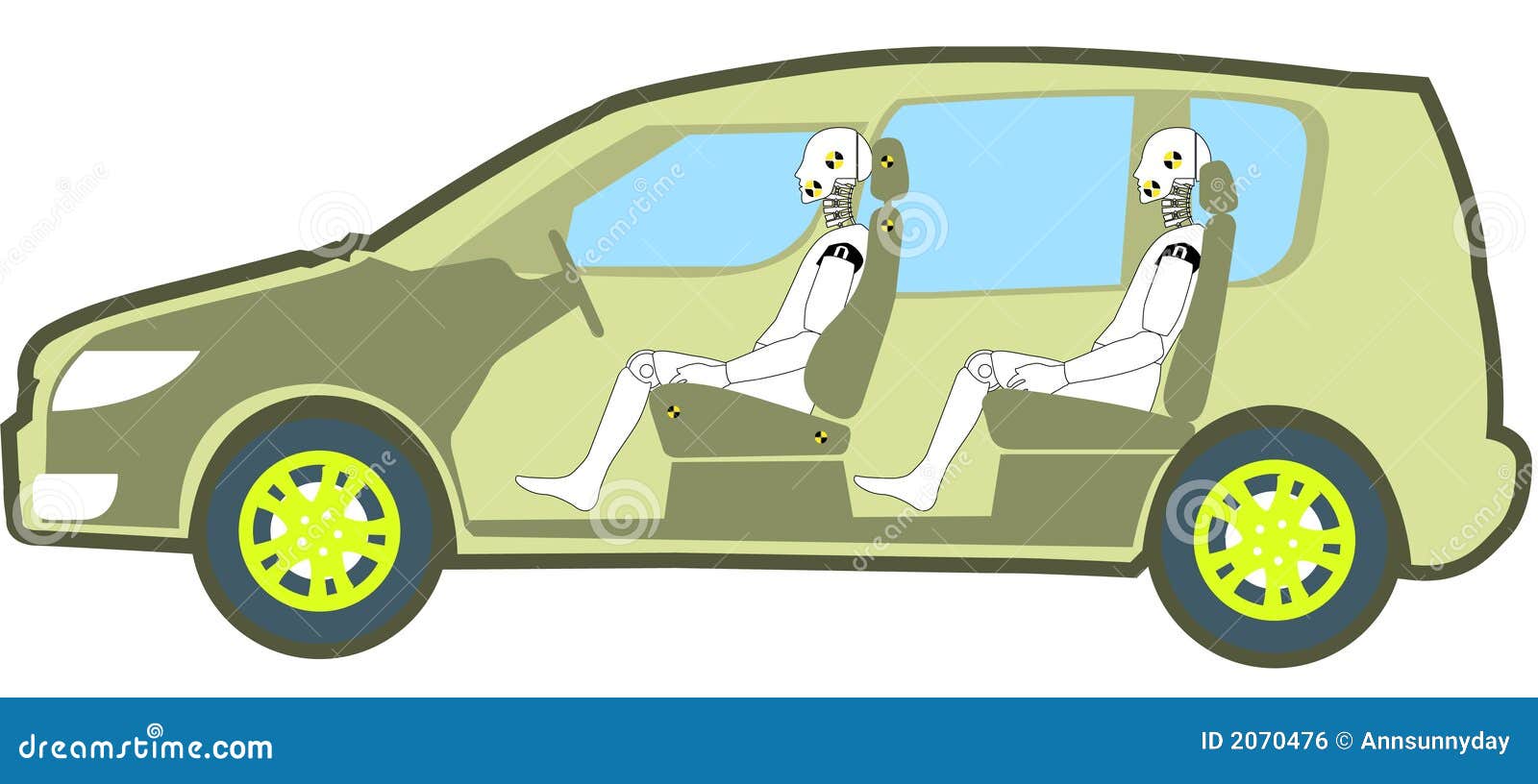 Crash test stock vector. Illustration of vehicle, view - 2070476