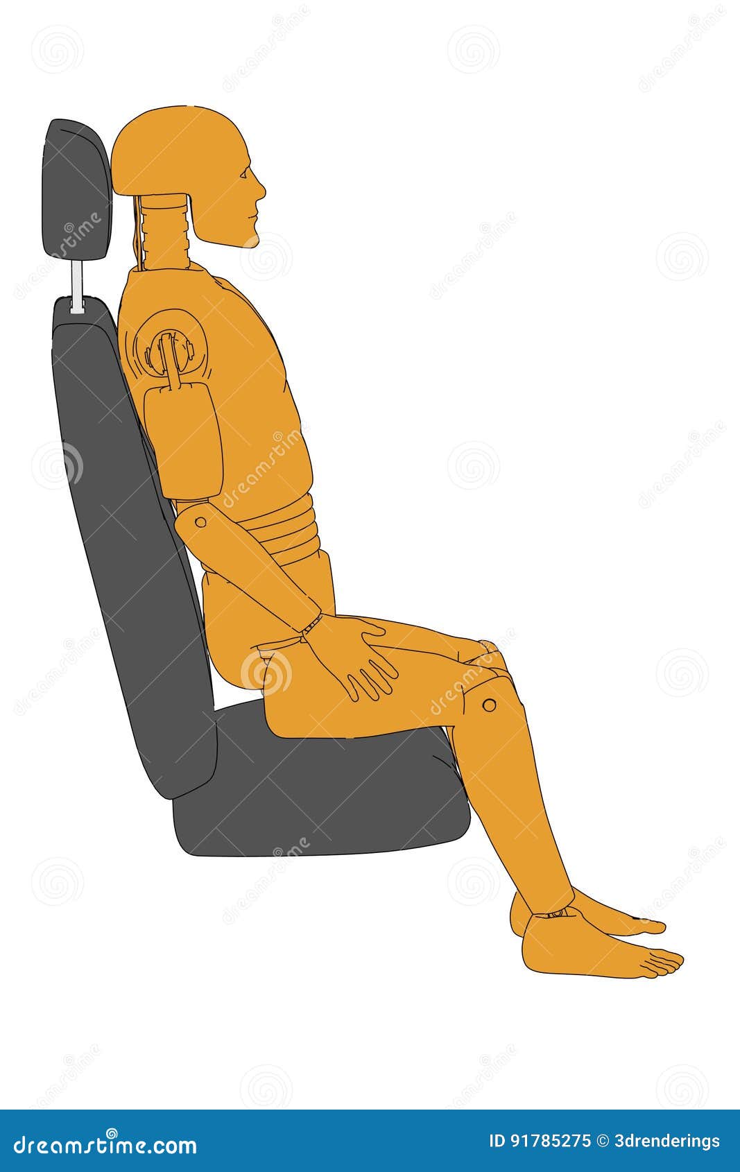 Crash test dummy stock illustration. Illustration of test - 91785275