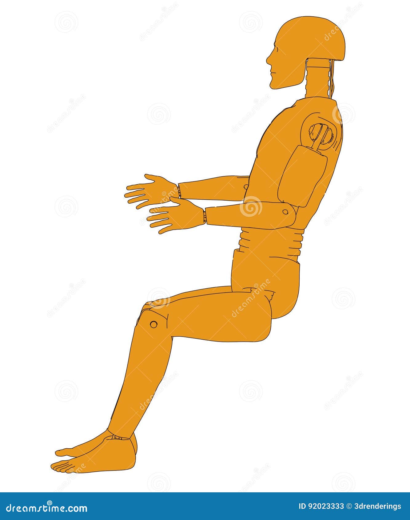 Crash test dummy stock illustration. Illustration of crash - 92023333