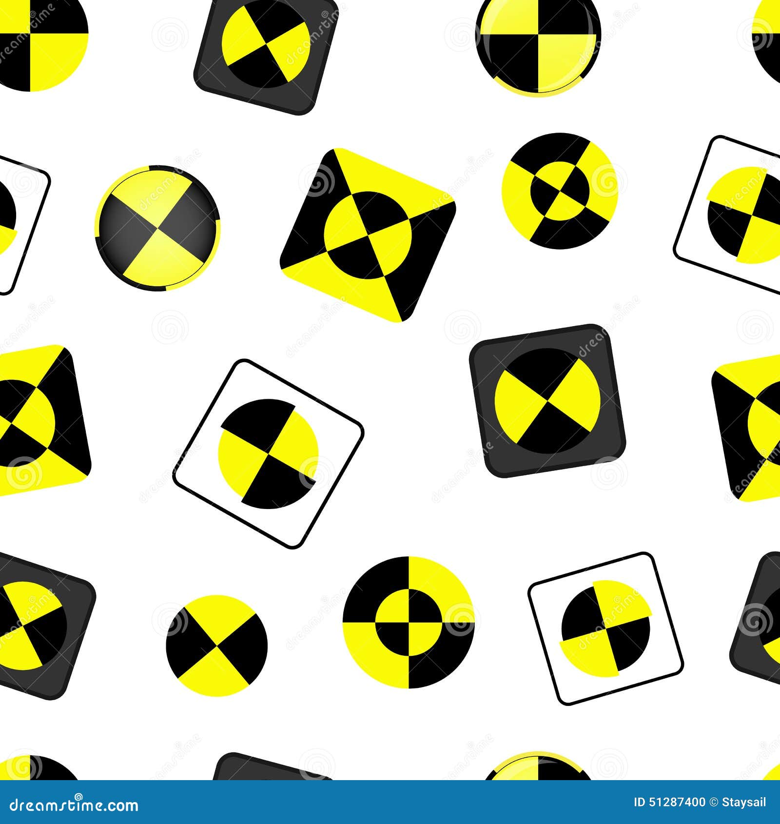 Crash test sign pattern stock vector. Illustration of element - 51287400