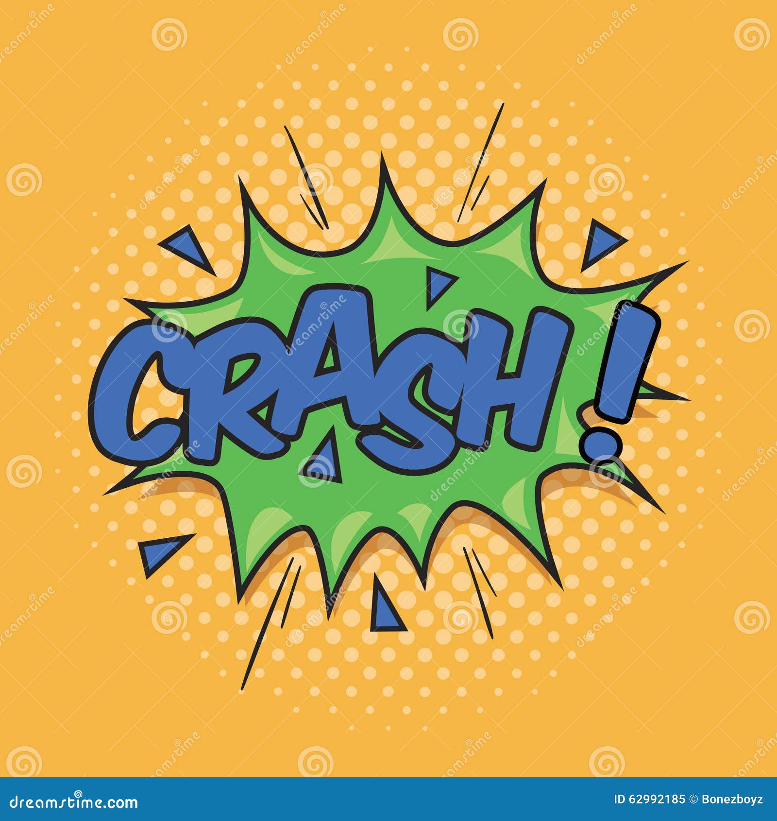 CRASH! Wording Sound Effect Stock Vector - Illustration of bomb, design ...