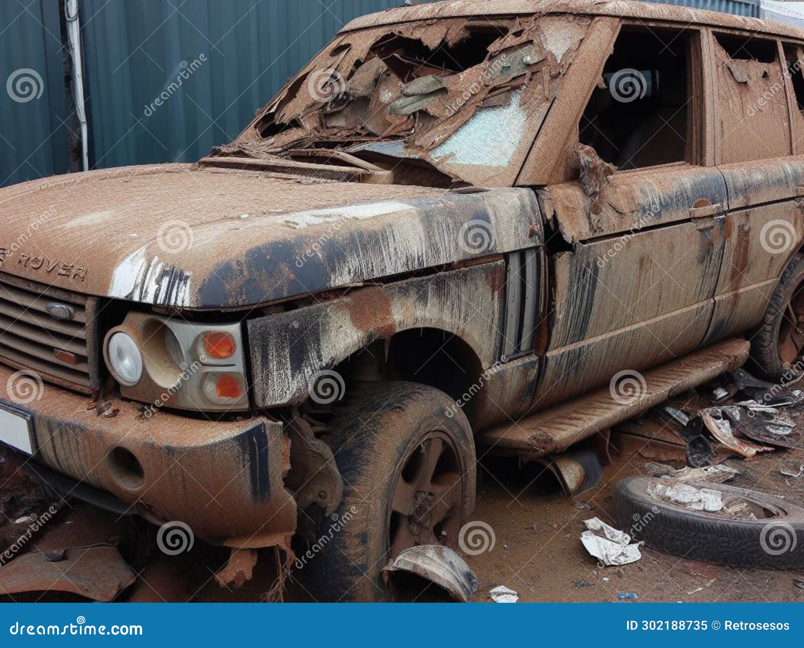 Crashed Abandoned Rusty Expensive Atmospheric Supercar Circulation ...