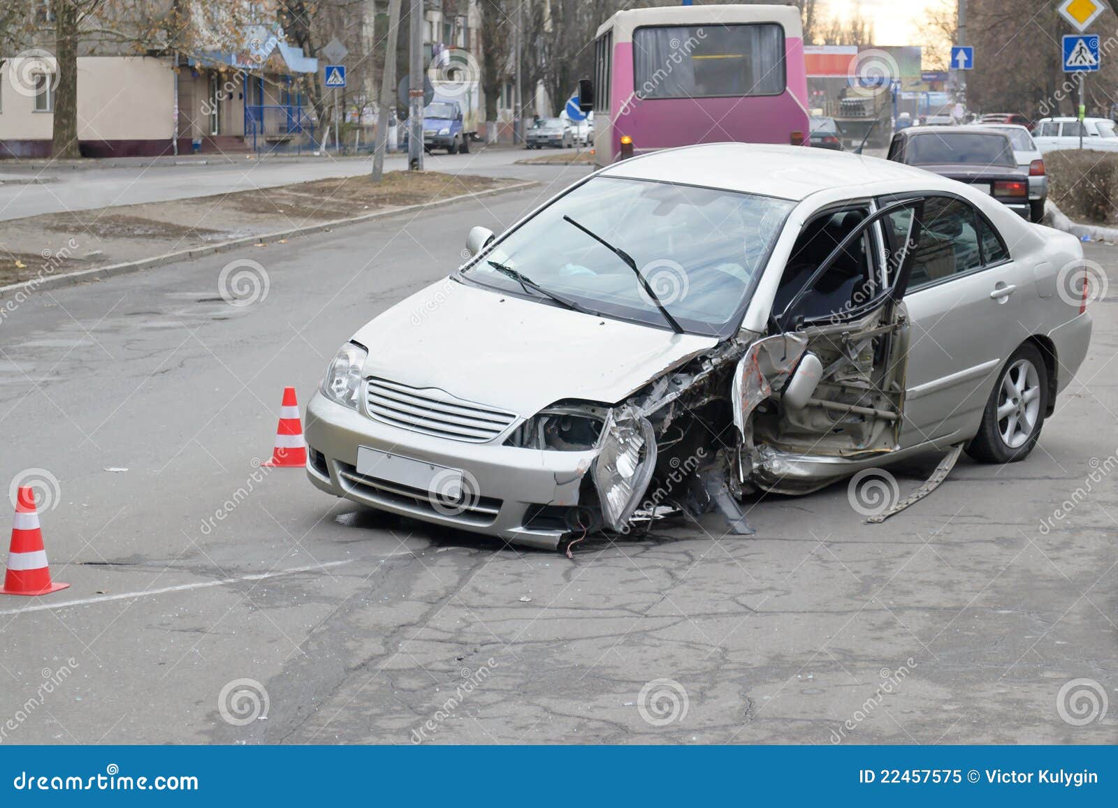 A crashed car stock image. Image of crash, accident, damage - 22457575