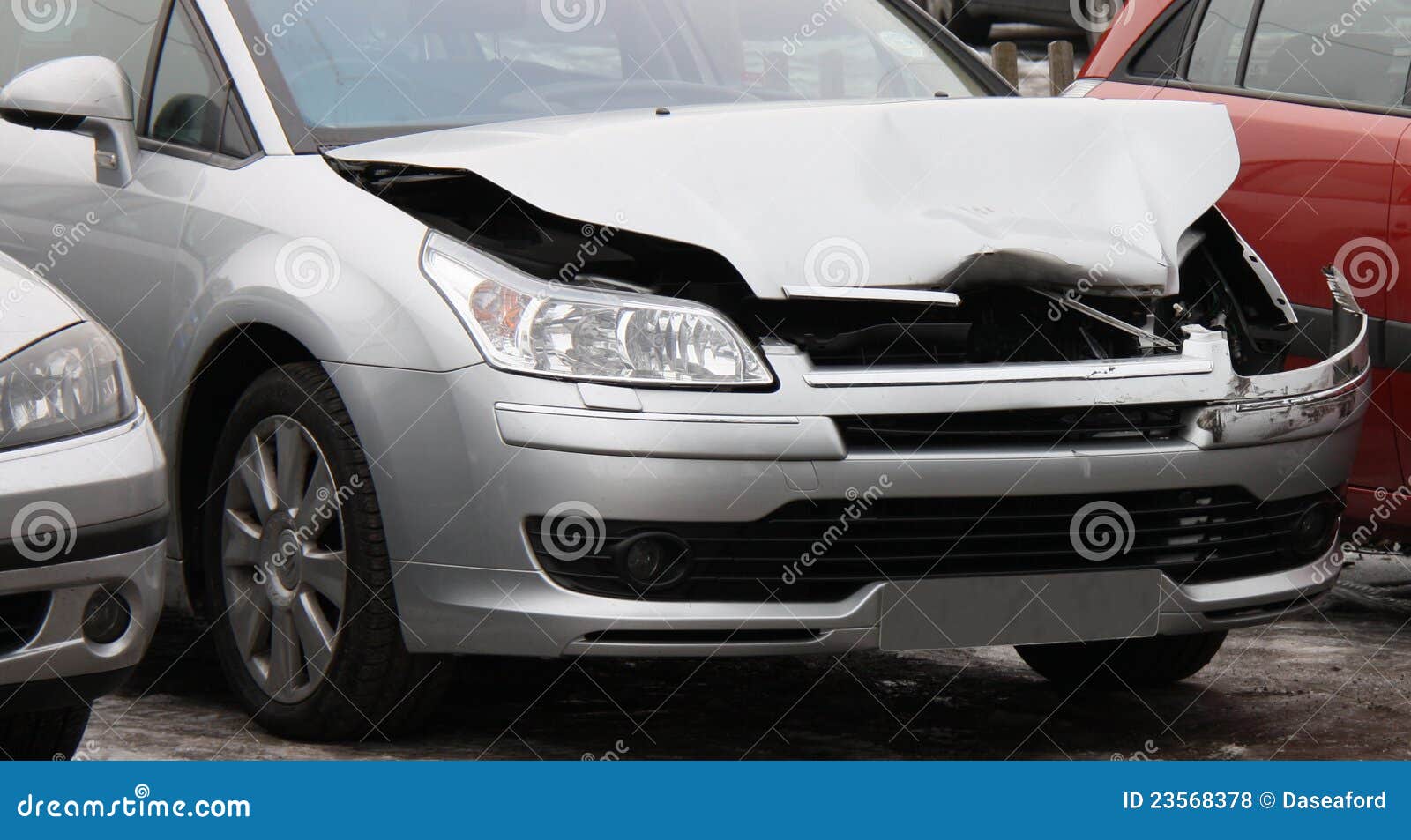 Crashed Car. stock photo. Image of vehicle, auto, transport - 23568378