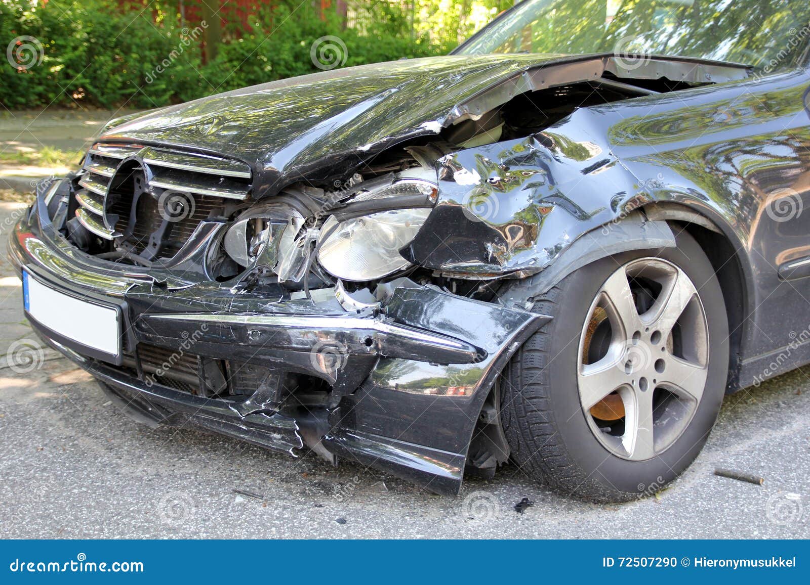 Crashed Car stock photo. Image of accident, cover, deformed - 72507290