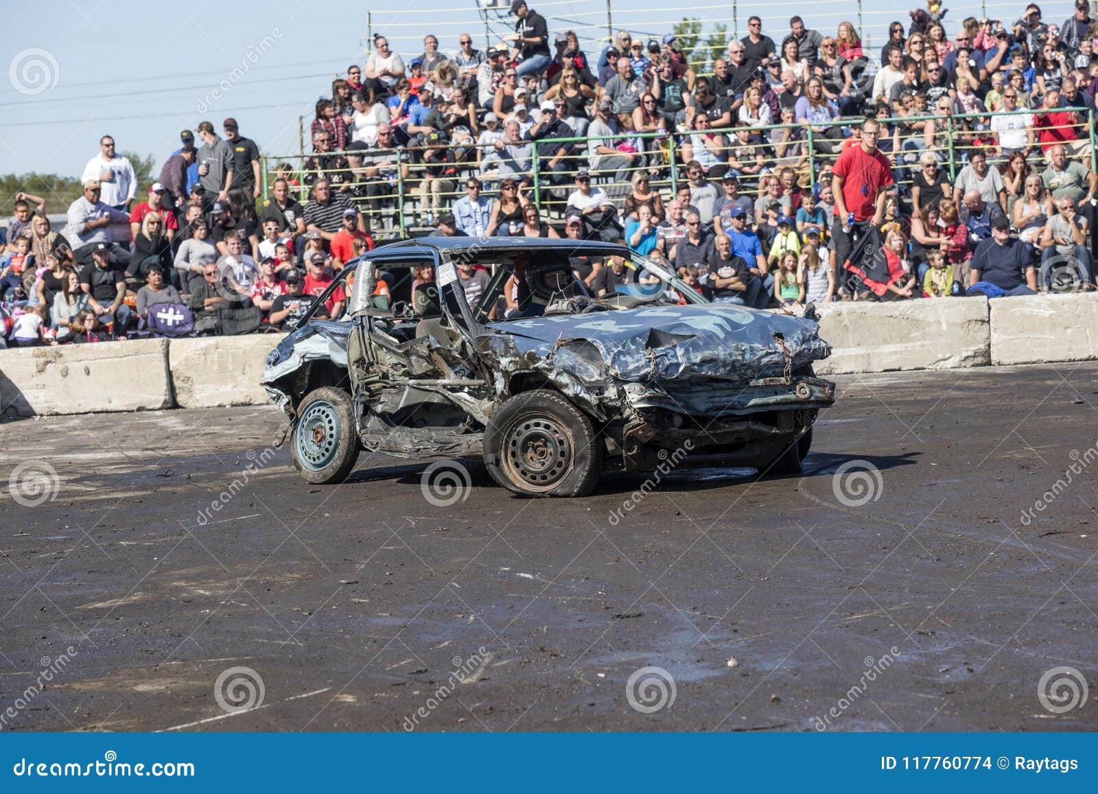 Crashed Car during Demolition Derby Editorial Stock Image - Image of ...